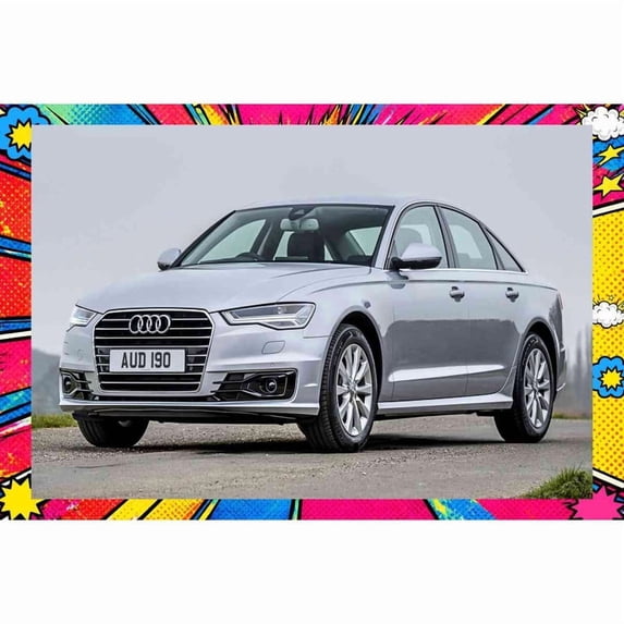 2014 Audi A6 Saloon UK - Pop Art Edition | 20x30 Inch Glossy Laminated ...