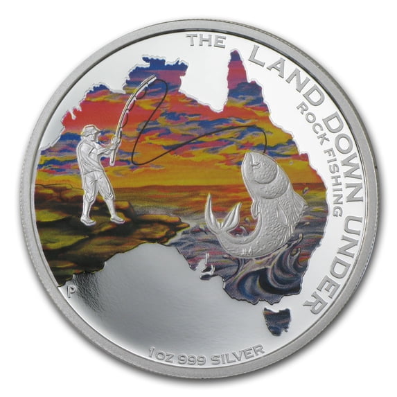 2014 Australia 1 oz Silver The Land Down Under Rock Fishing Prf ...