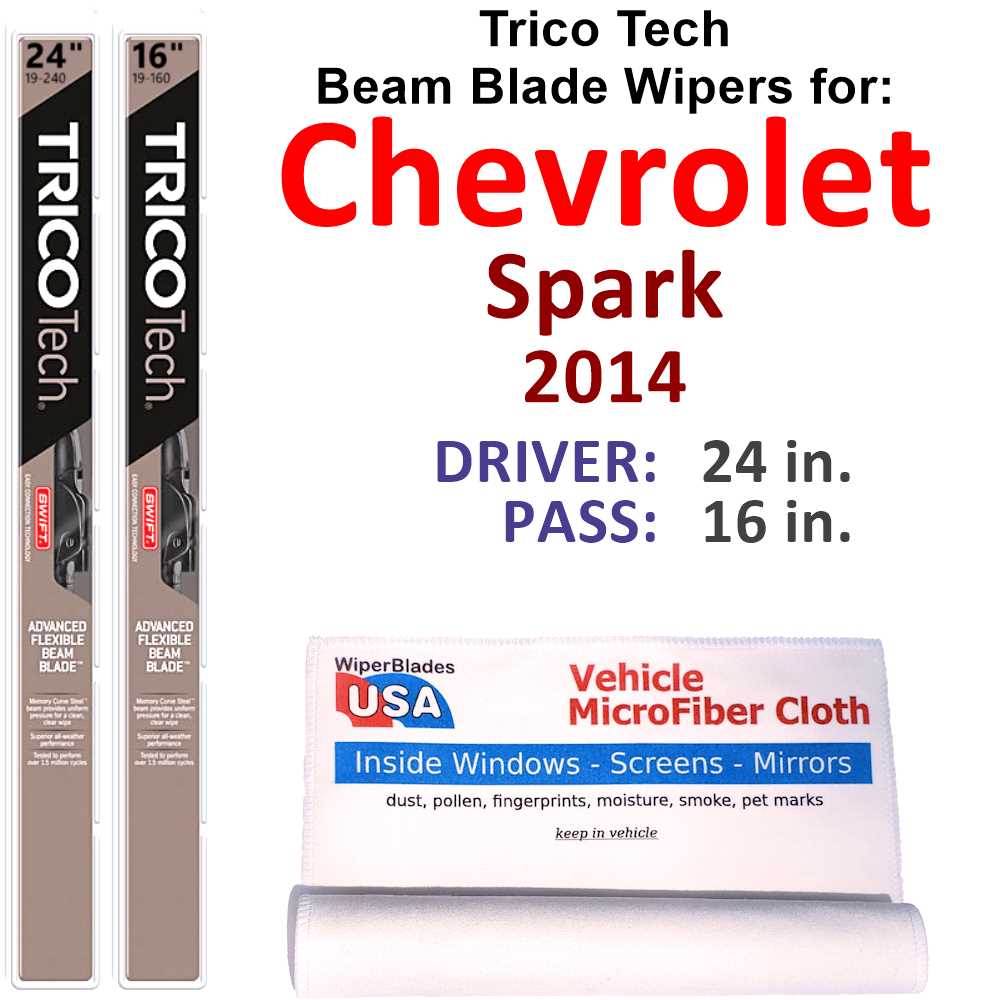 2014 Chevrolet Spark Beam Blade Wipers (Set of 2) - Walmart.com