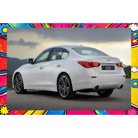 2014 Infiniti Q50 EU - Pop Art Edition | 24x36 Inch Laminated Poster ...