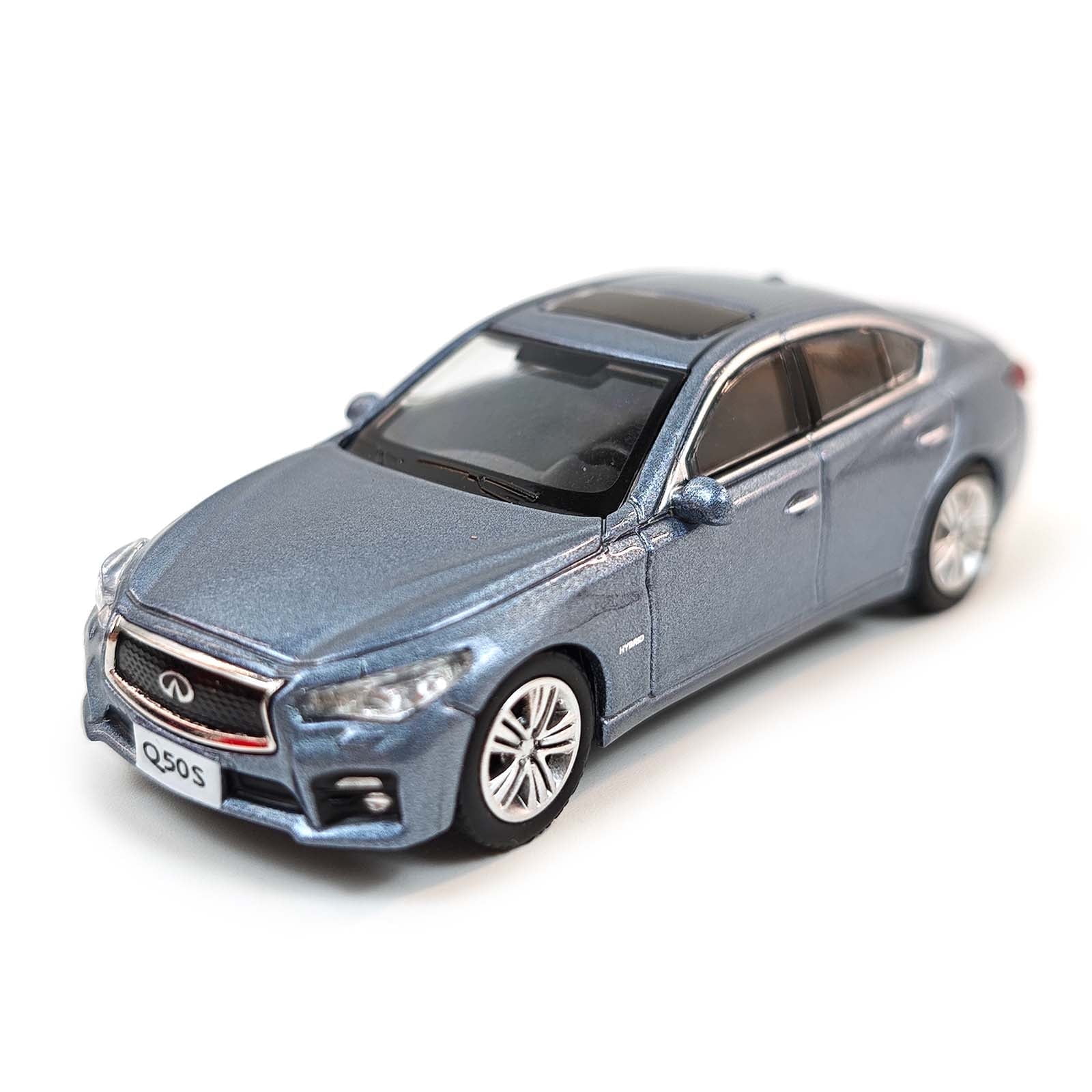 2014 Infiniti Q50S Blue 1:64 Diecast Model Miniature Car by Paudi Model ...