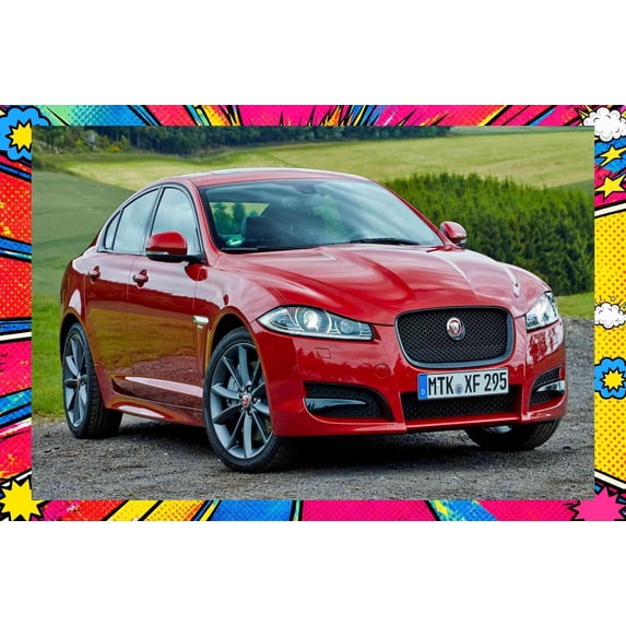 2014 Jaguar XF R-Sport - Pop Art Edition | 24x36 Inch Laminated Poster ...