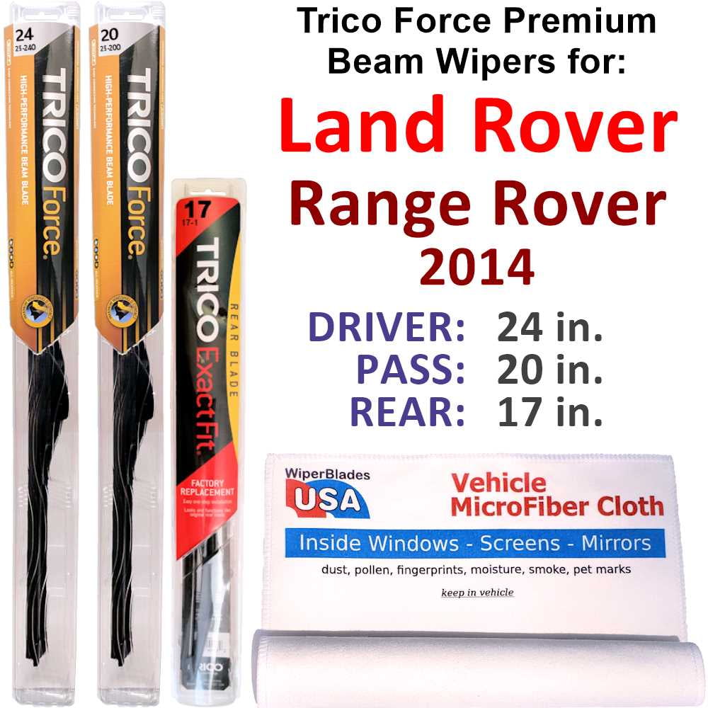 2014 Land Rover Range Rover Performance Beam Wipers (Set of 3) w/Rear ...