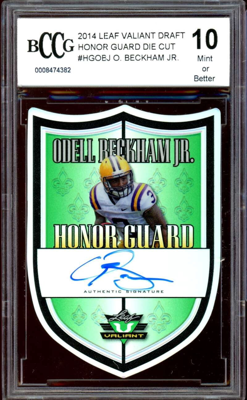 2014 Leaf Valiant Draft Die Cut #HGOdell Beckham Jr. Rookie BGS BCCG 10 ...