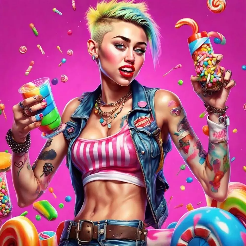 2014 Miley Cyrus Concert Poster Bangerz Tour original poster 11x11 es 16 x 24 Inch Poster ...