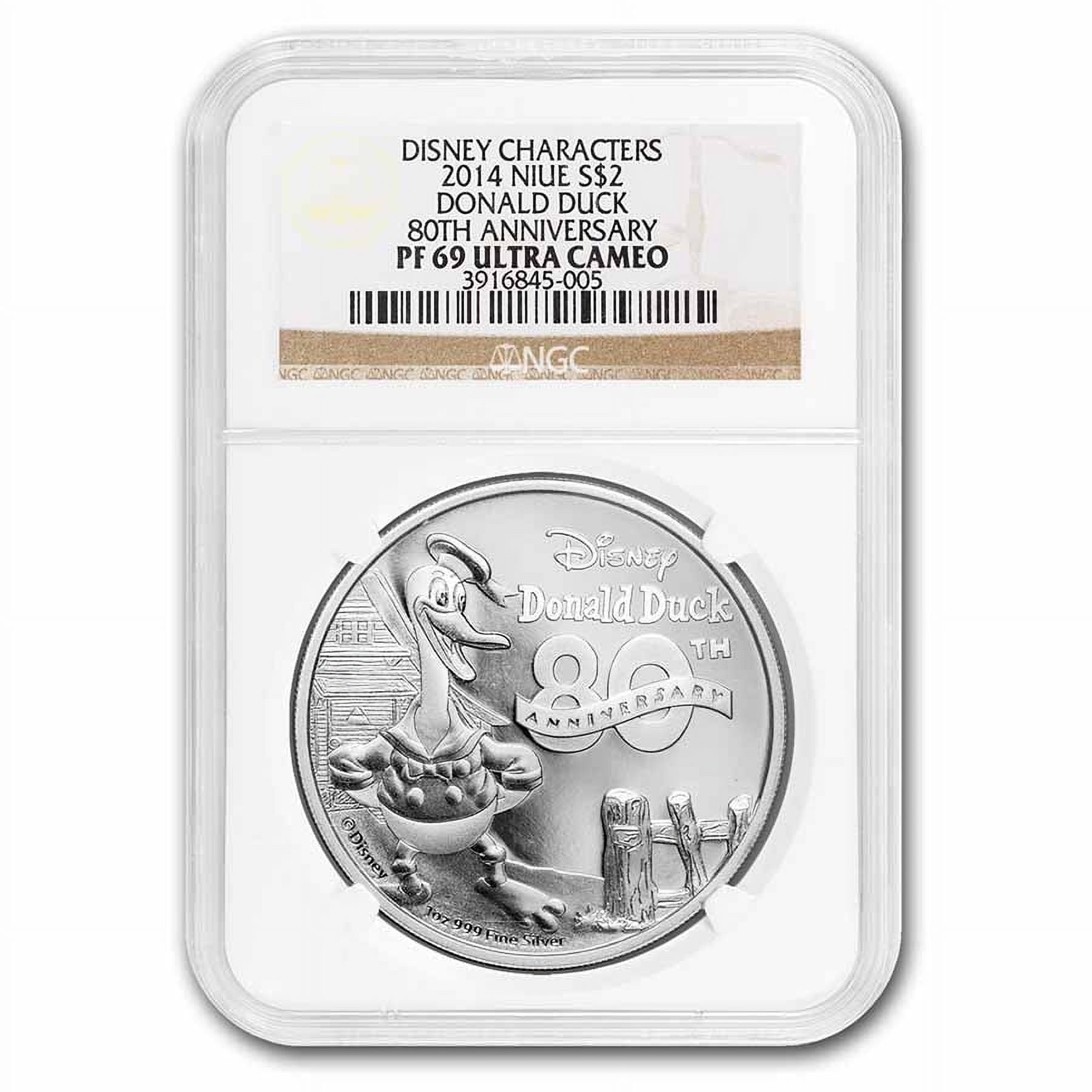2014 Niue 1 oz Silver $2 Disney Donald Duck PF-69 NGC - Walmart.com