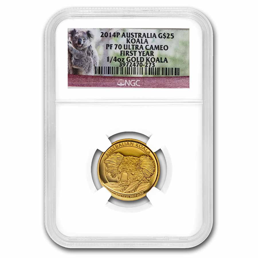 2014-P Australia 1/4 oz Gold Koala PF-70 NGC UC (First Year) - Walmart.com