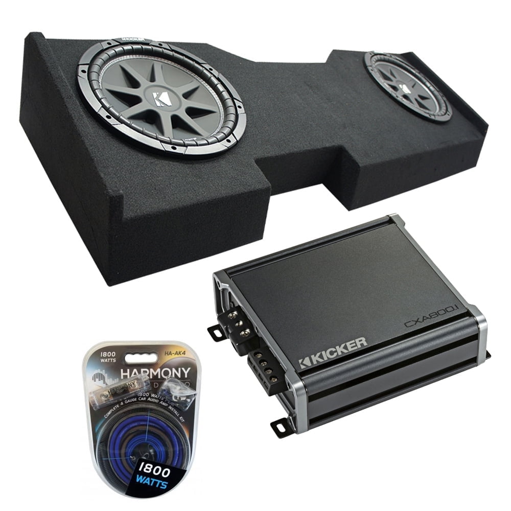 2014-2018 Chevy Silverado Crew Cab Kicker Comp C10 Dual 10" Sub Box ...