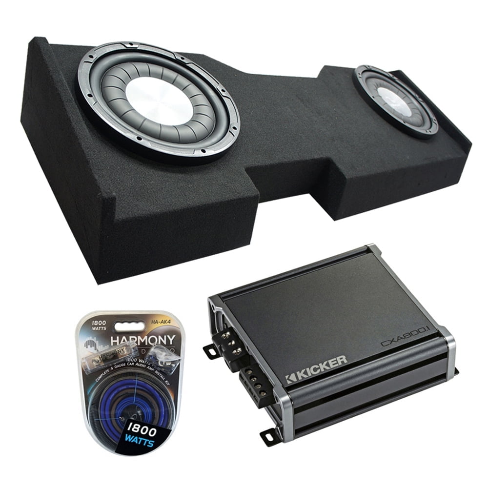 2014 - 2018 GMC Sierra Crew Cab Harmony HA-F124 Dual 12" Sub Box CXA800 ...