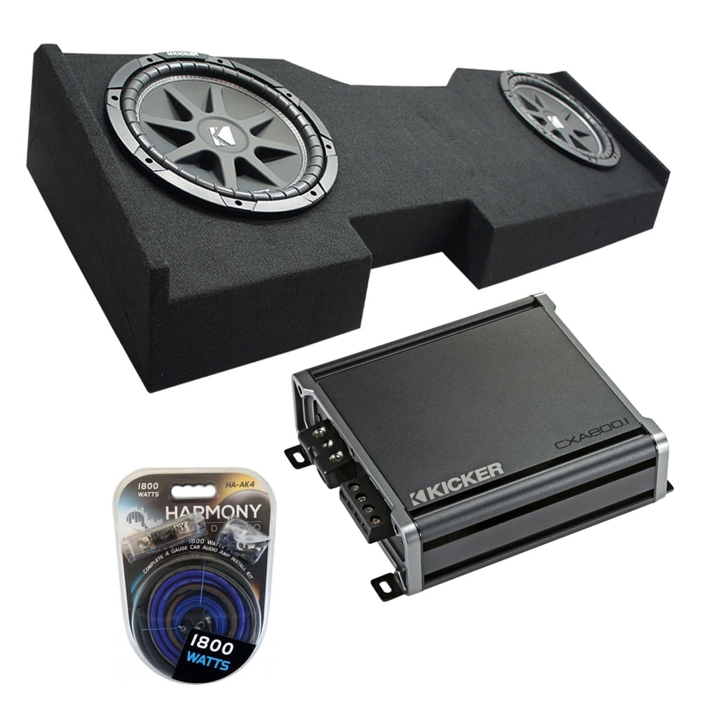 2014 - 2018 GMC Sierra Crew Cab Kicker Comp C10 Dual 10" Sub Box CXA800 ...