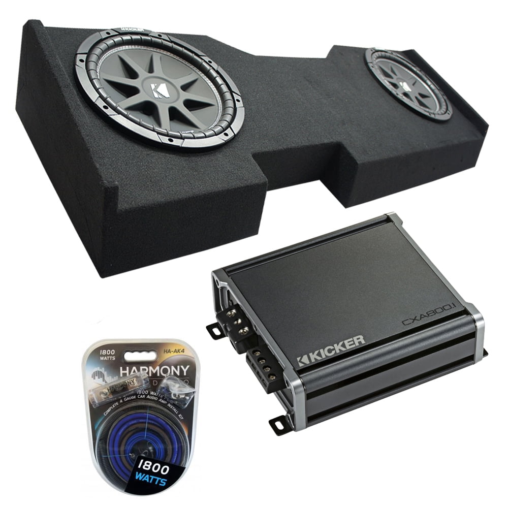 Kicker Comp C12 Dual 12" Subwoofer with Truck Enclosure & CXA800.1 Amp ...