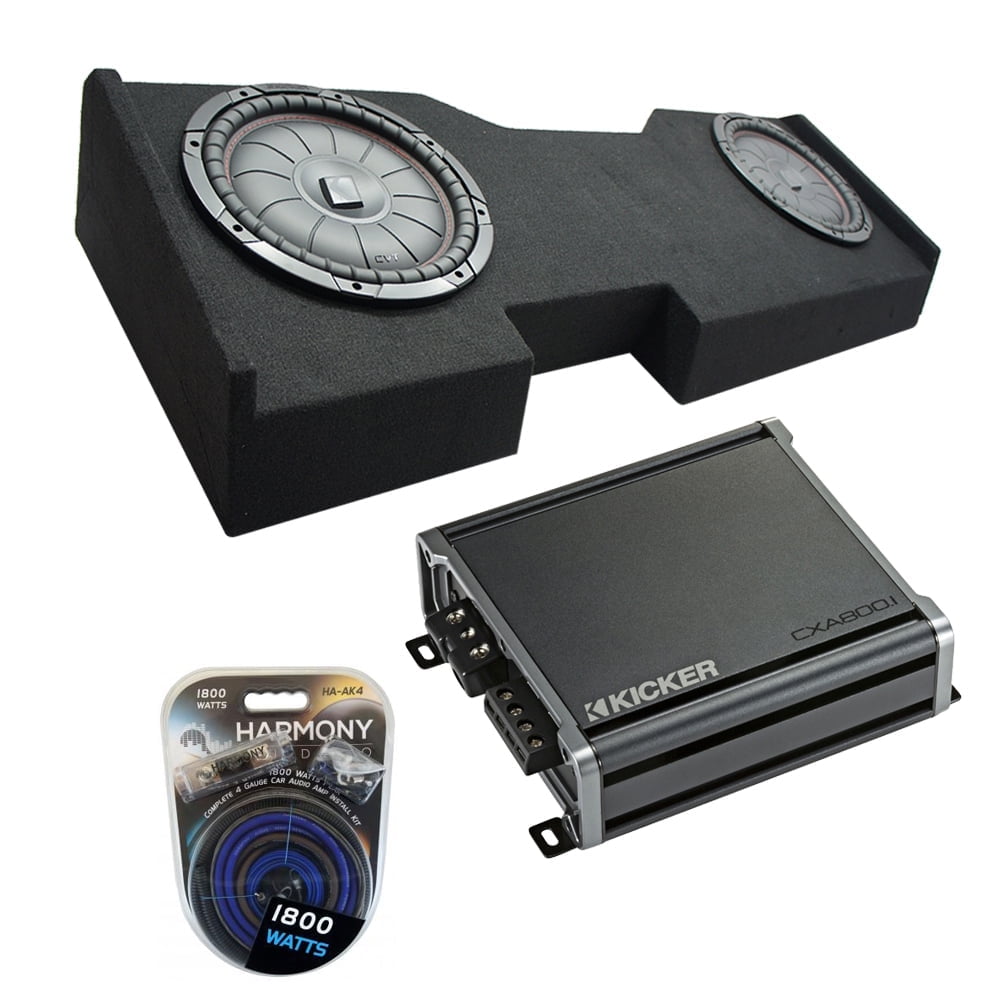 Kicker CompVT CVT10 Dual 10" Sub Box CXA800.1 for 2014+ GMC Sierra Crew ...