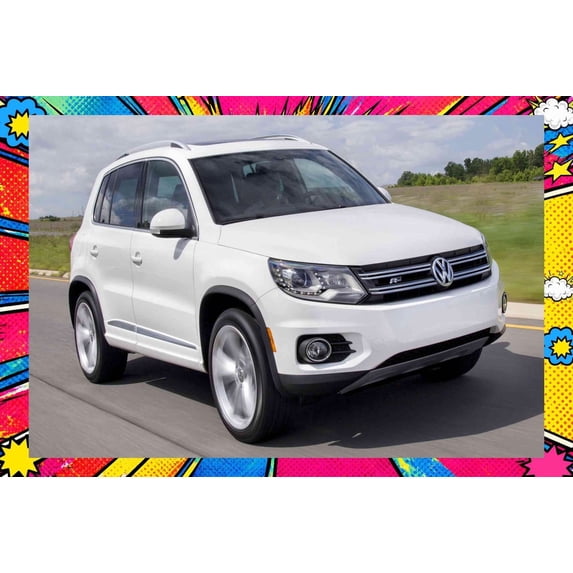 2014 Volkswagen Tiguan R LINE - Pop Art Edition | 20x30 Inch Laminated ...