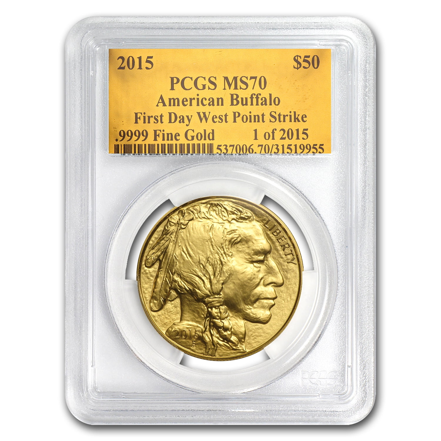 2015 1 oz Gold Buffalo MS-70 PCGS (FS, Gold Foil) - Walmart.com