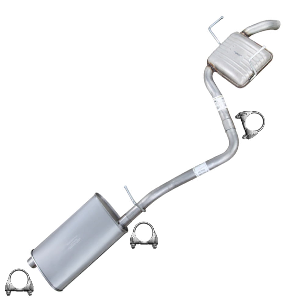 Stainless Steel Muffler, Extension Pipe & Resonator Exhaust Kit Fits ...