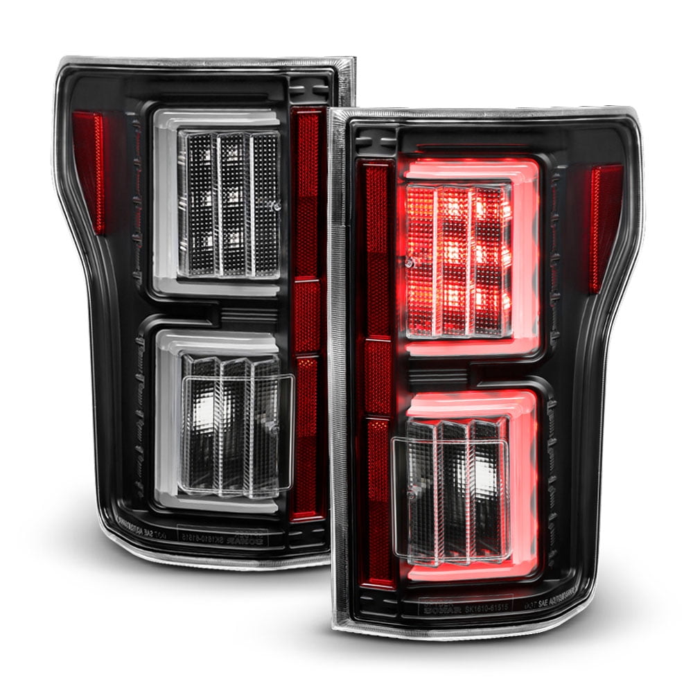 2015-2017 Ford F150 [Black Edition] LED Tube Tail Lights Brake Lamps ...