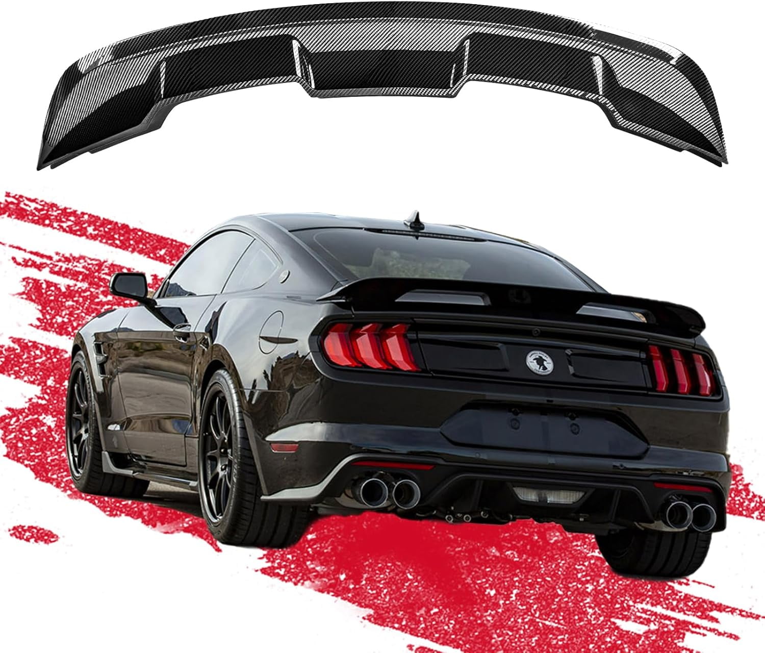 2015-2023 Ecoboost Spoiler Compatible with V6/V8/Shelby/GT/EcoBoost ...