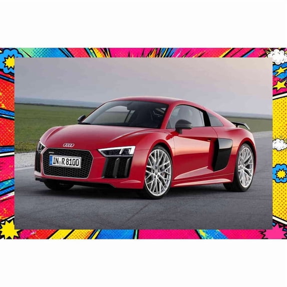 2015 Audi R8 Coupe Plus - Pop Art Edition | 12x18 Inch Laminated Poster ...