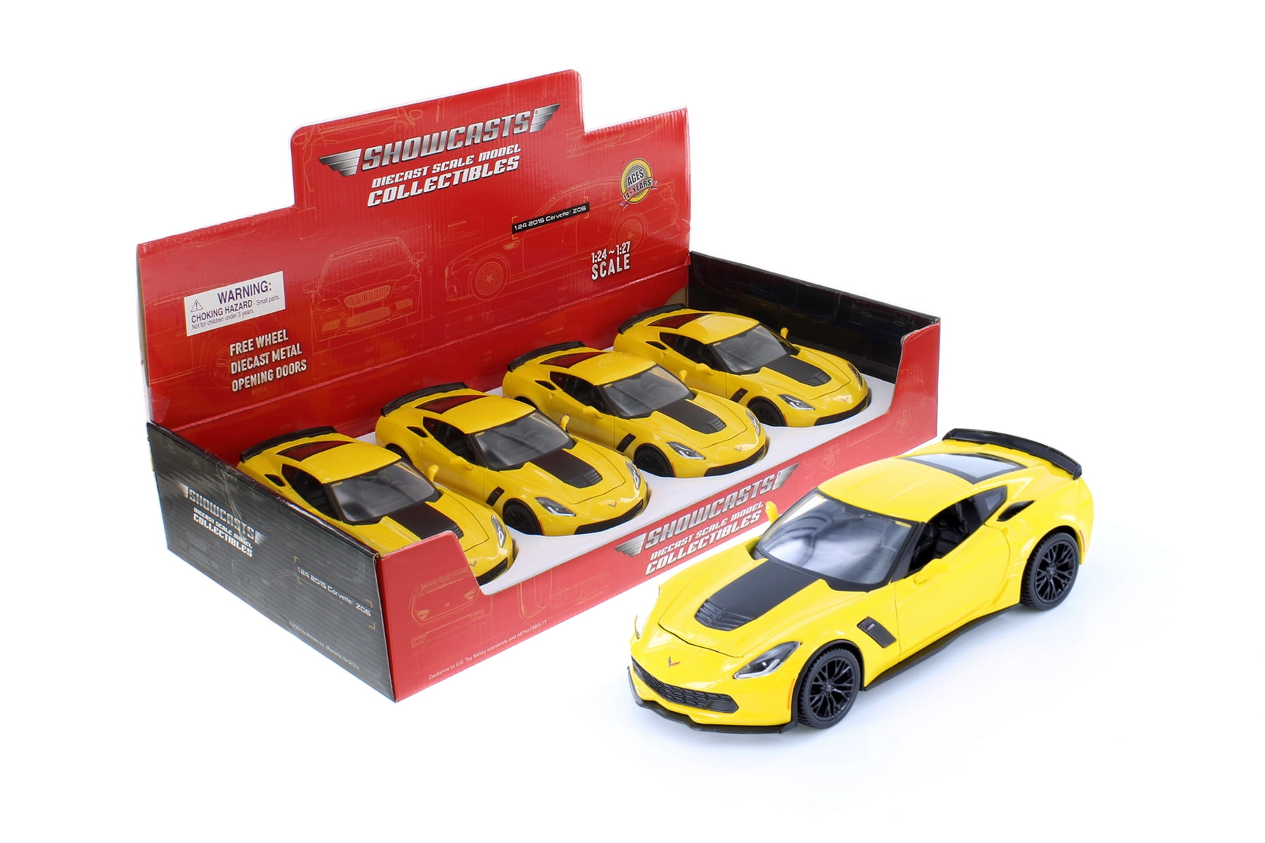 2015 Chevy Corvette Z06 Hardtop, Yellow - Showcasts 37133 - 1/24 Scale ...