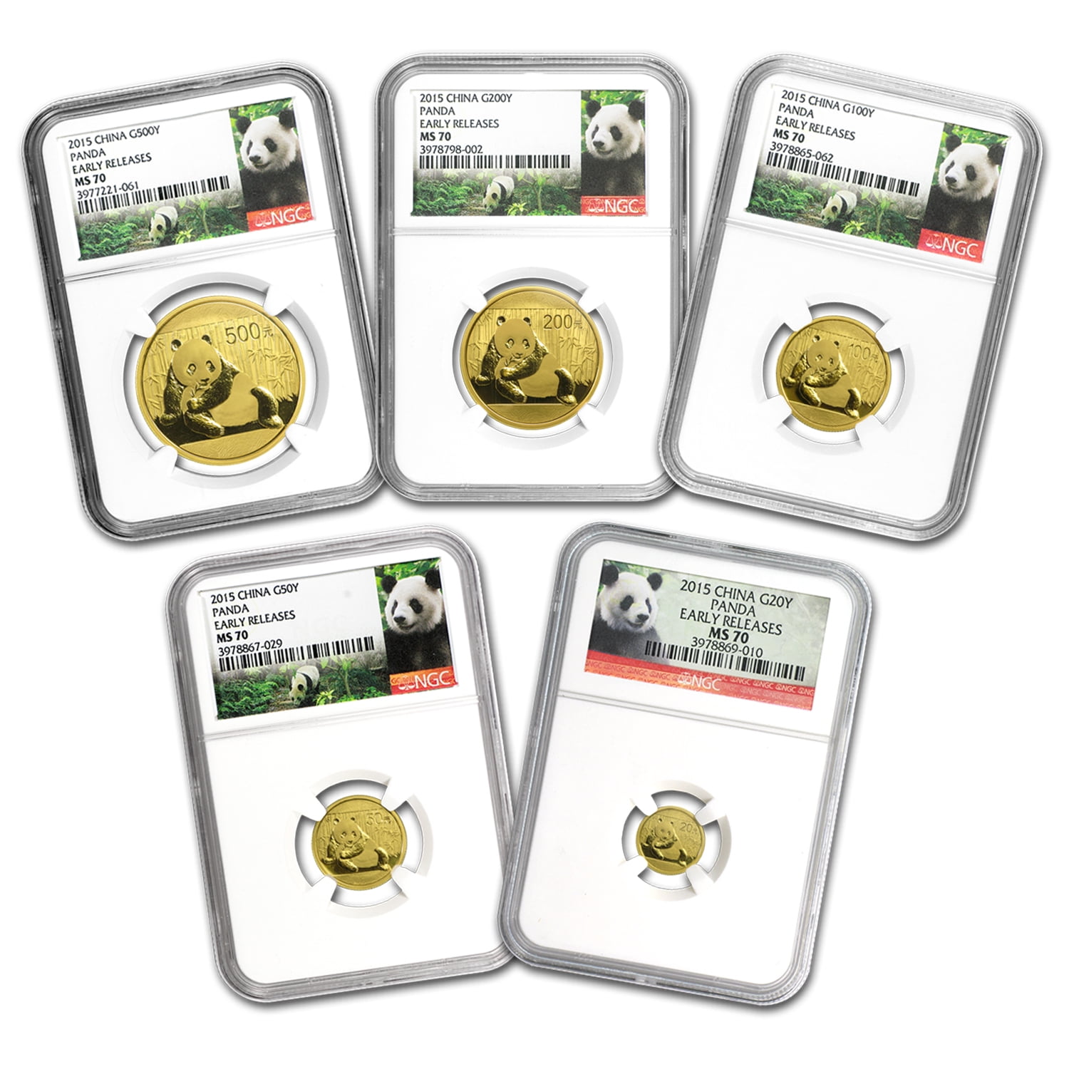 2015 China 5-Coin Gold Panda Set MS-70 NGC (Early Releases) - Walmart.com