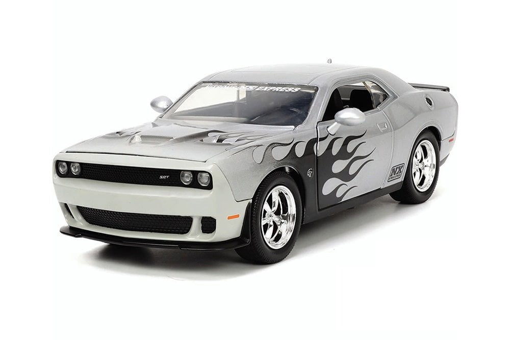 2015 Dodge Challenger SRT Hellcat Silver Metallic with Flames "Nitrous ...