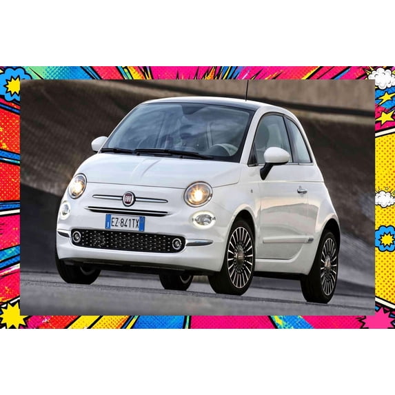 2015 Fiat 500 - Pop Art Edition | 20x30 Inch Glossy Laminated Poster ...
