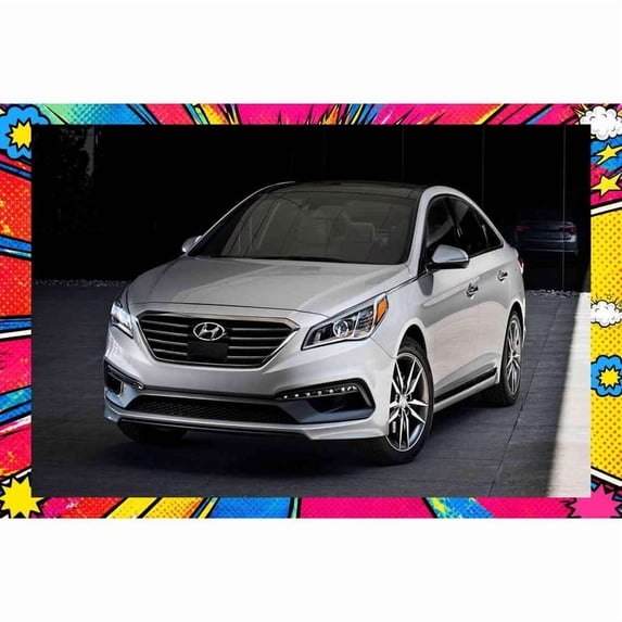 2015 Hyundai Sonata Sport Style A - Pop Art Edition | 24x36 Inch Rolled ...