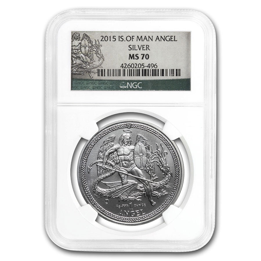 2015 Isle of Man 1 oz Silver Angel MS-70 NGC - Walmart.com