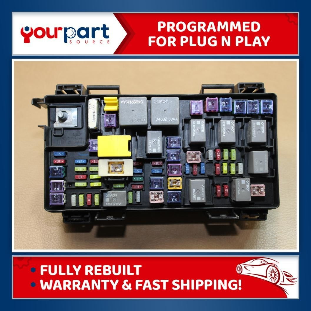 2015 Jeep Wrangler OEM TIPM TEMIC Integrated Fuse Bos 68263897 Rebuilt ...