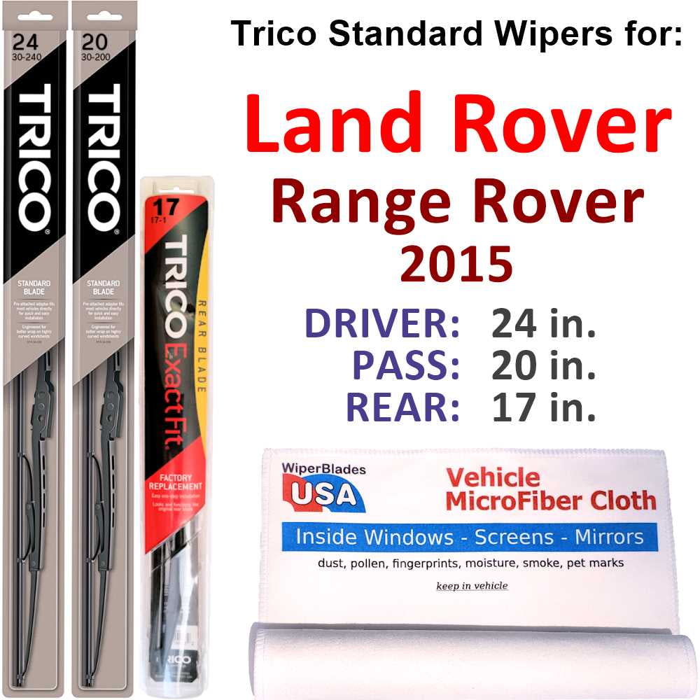 2015 Land Rover Range Rover Wiper Blades (Set of 3) w/Rear Wiper ...