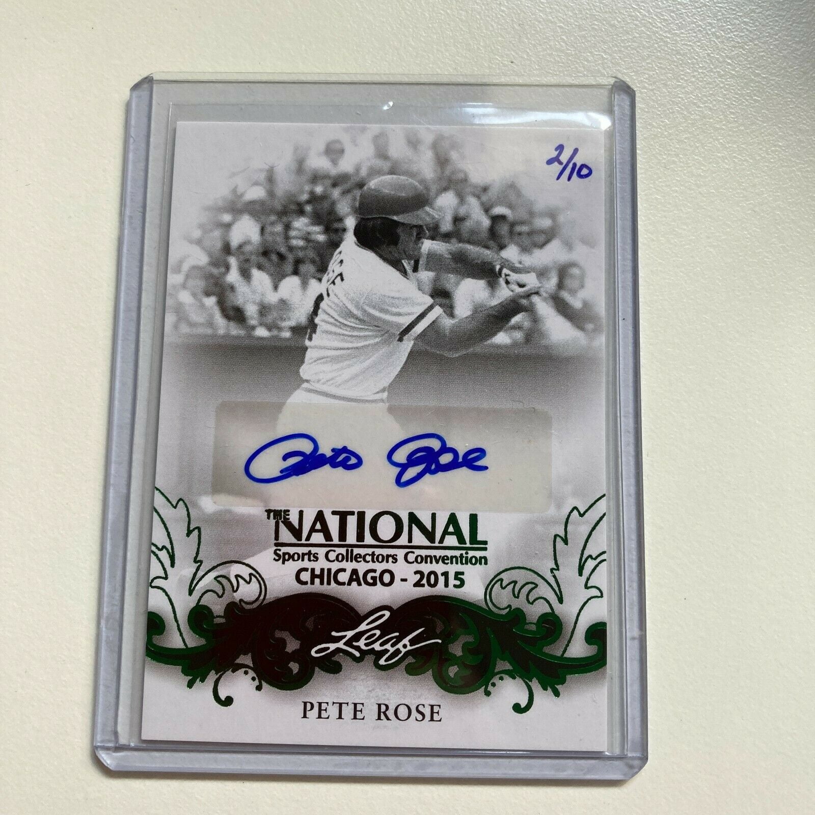 2015 Leaf National Convention Pete Rose Auto #2/10 Signed Baseball Card ...