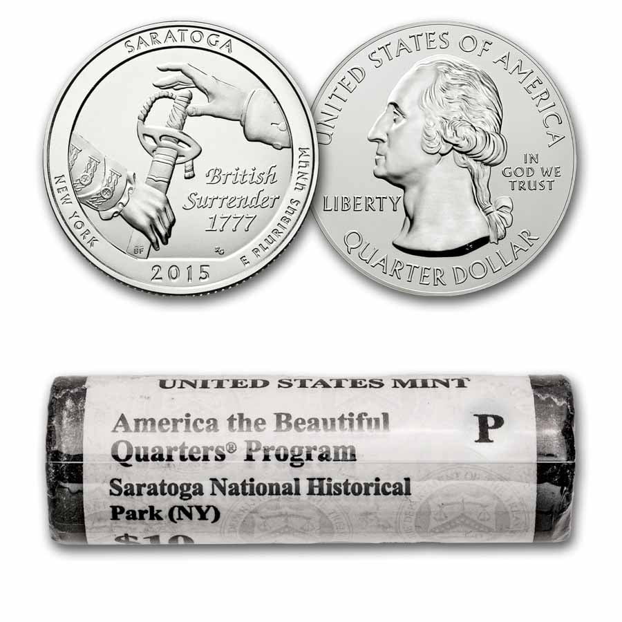 2015-P ATB Quarter Saratoga National Park 40-Coin Roll BU - Walmart.com