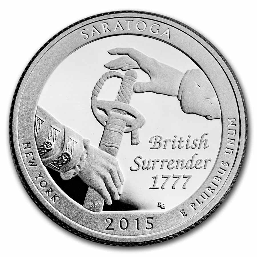 2015-S ATB Quarter Saratoga National Historical Proof (Silver ...