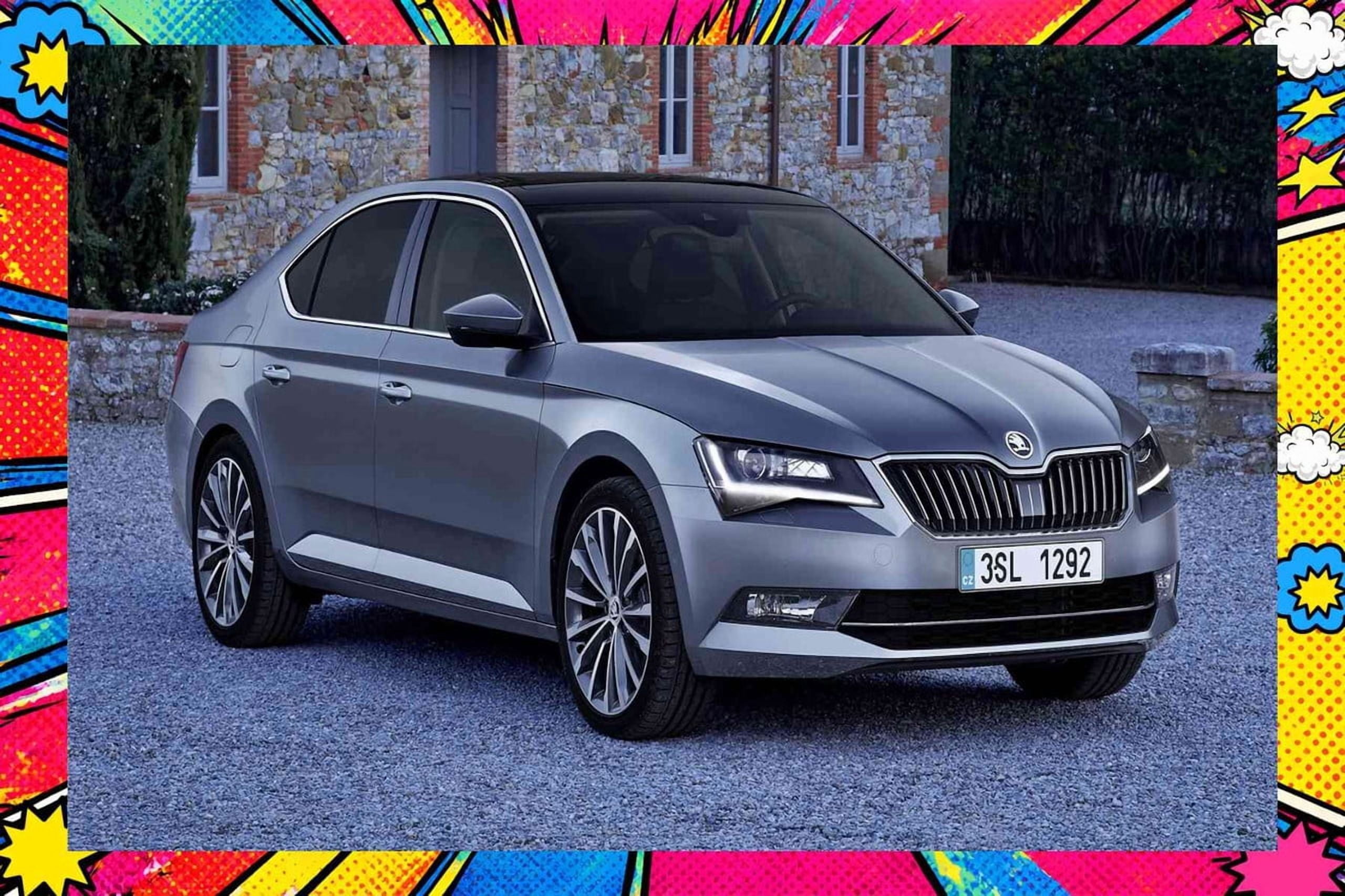 2015 Skoda Superb - Pop Art Edition | 24x36 Inch Rolled Canvas Print ...