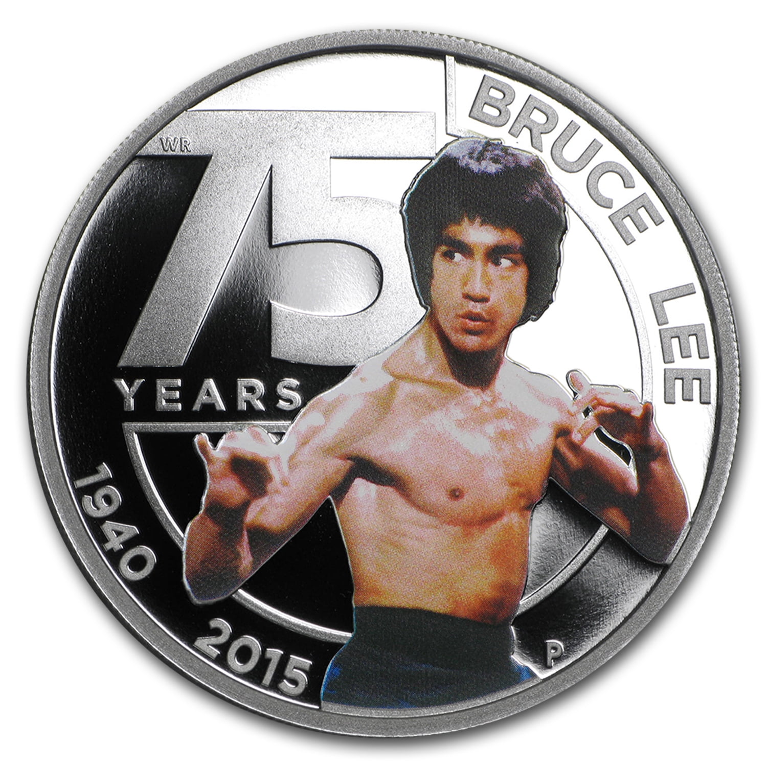2015 Tuvalu 1 oz Silver Colorized Bruce Lee Proof - Walmart.com