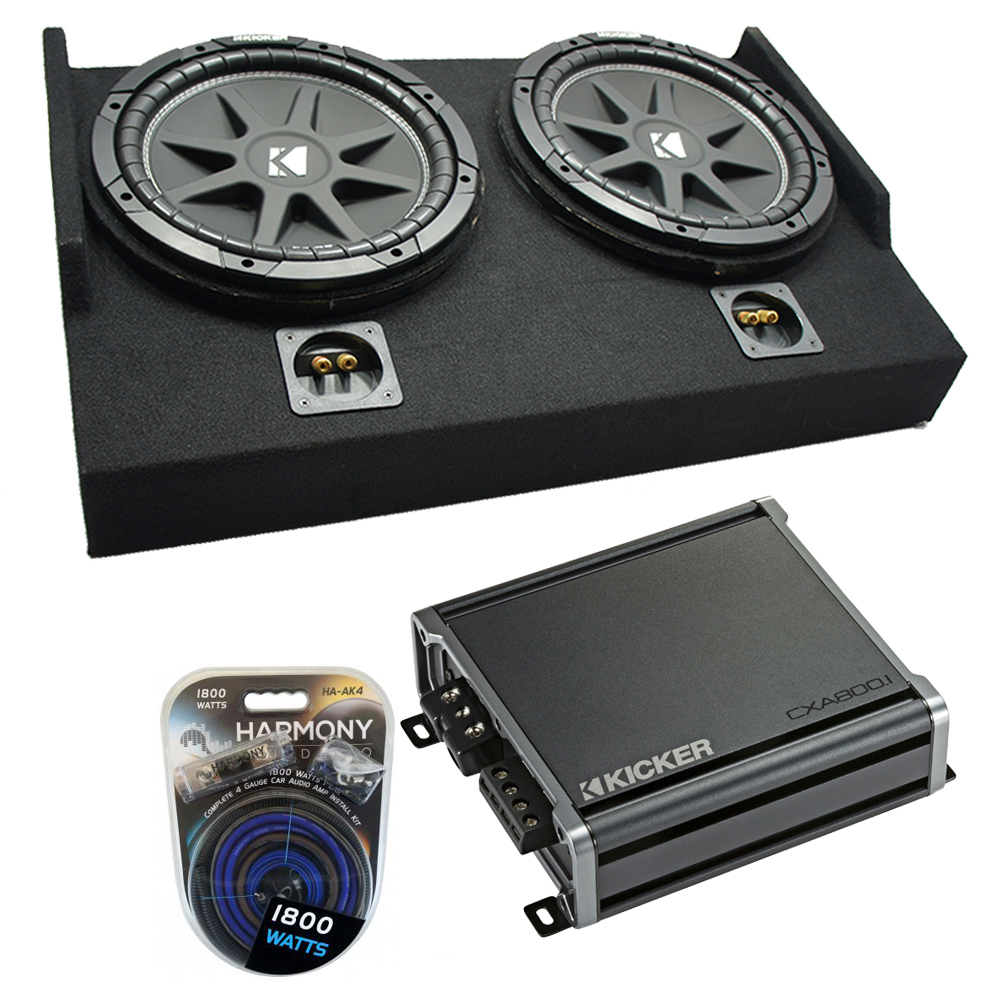 2015 - UP Ford F150 Super Cab Kicker Comp C10 Dual 10 Custom Sub Box CXA8001 Amp - Walmart.com