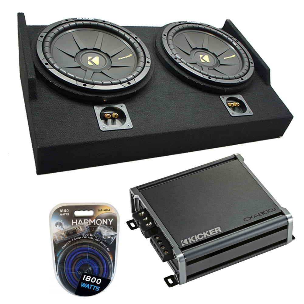 2015 - UP Ford F150 Super Cab Kicker CompC CWCS10 Dual 10" Sub Box CXA800.1 Amp - Walmart.com