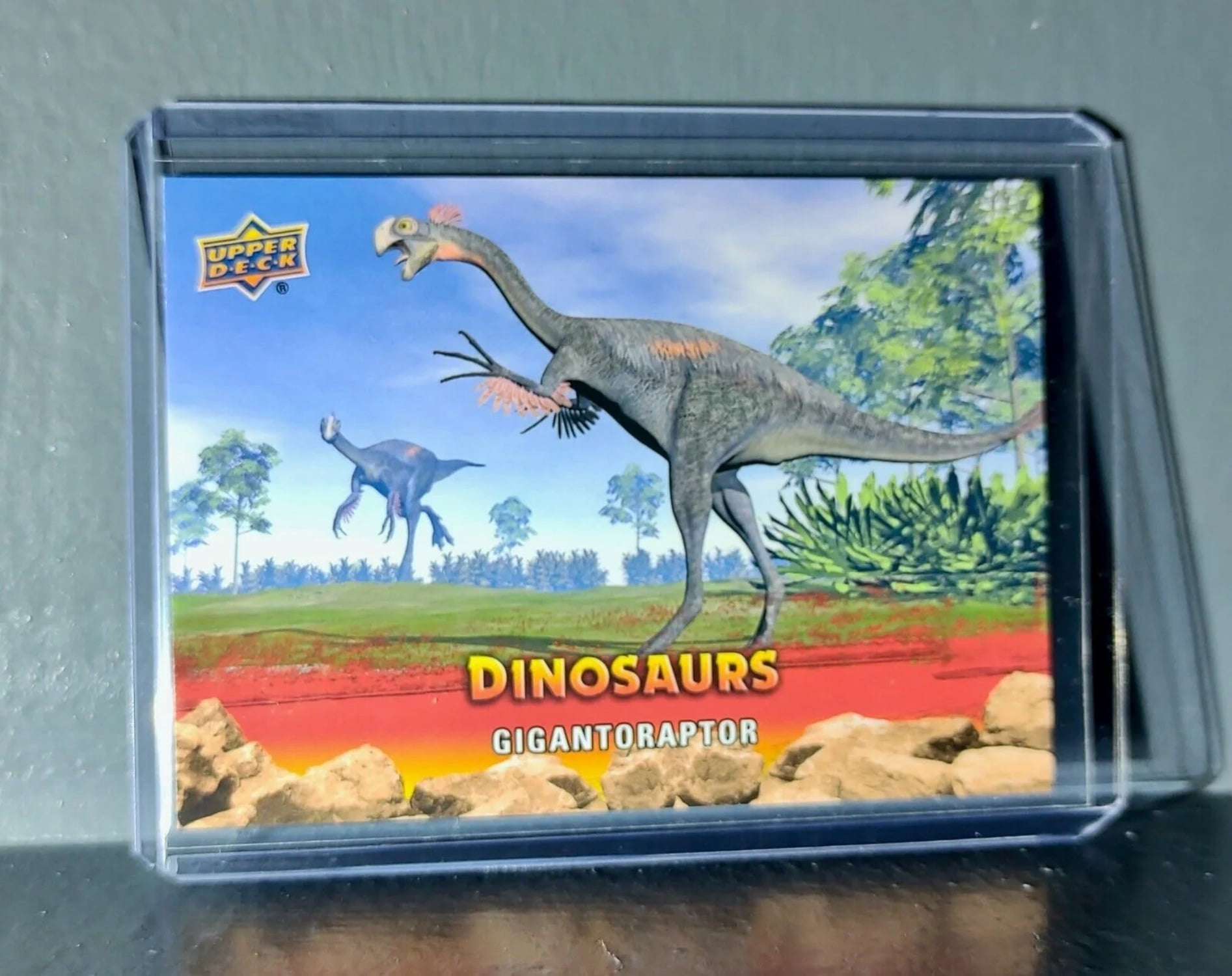 2015 Upper Deck Dinosaurs Gigantoraptor Extinction Red Parallel #24 ...