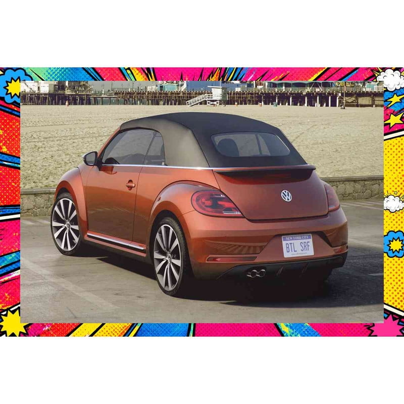 2015 Volkswagen Beetle Cabriolet Wave Concept Car Poster - Pop Art ...