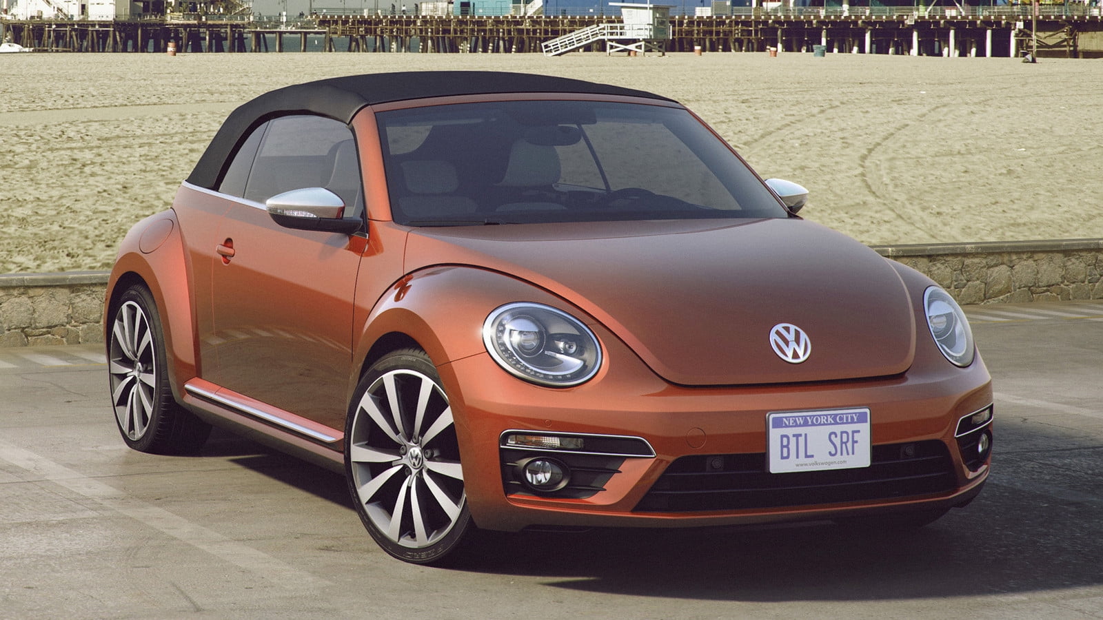 2015 Volkswagen Beetle Cabriolet Wave Concept Car Poster Style A ...