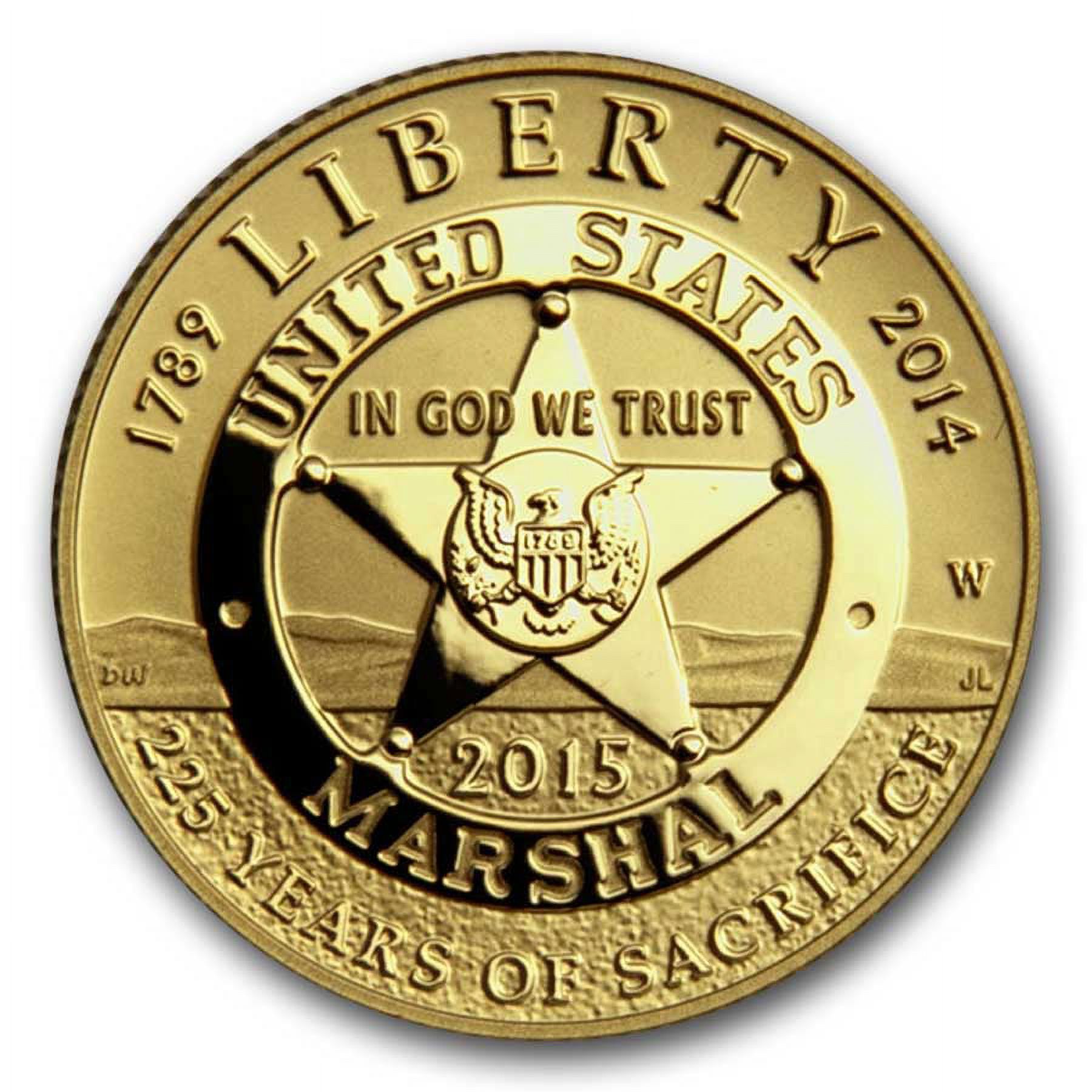 2015-W Gold $5 Commem U.S. Marshals Service Proof (Capsule Only ...