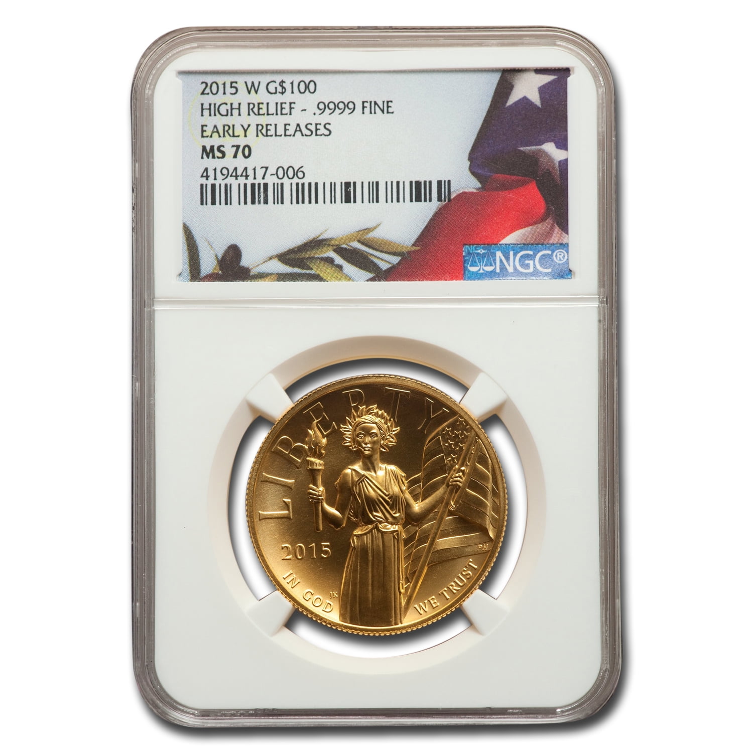2015-W HR American Liberty Gold MS-70 NGC (Early Releases) - Walmart.com