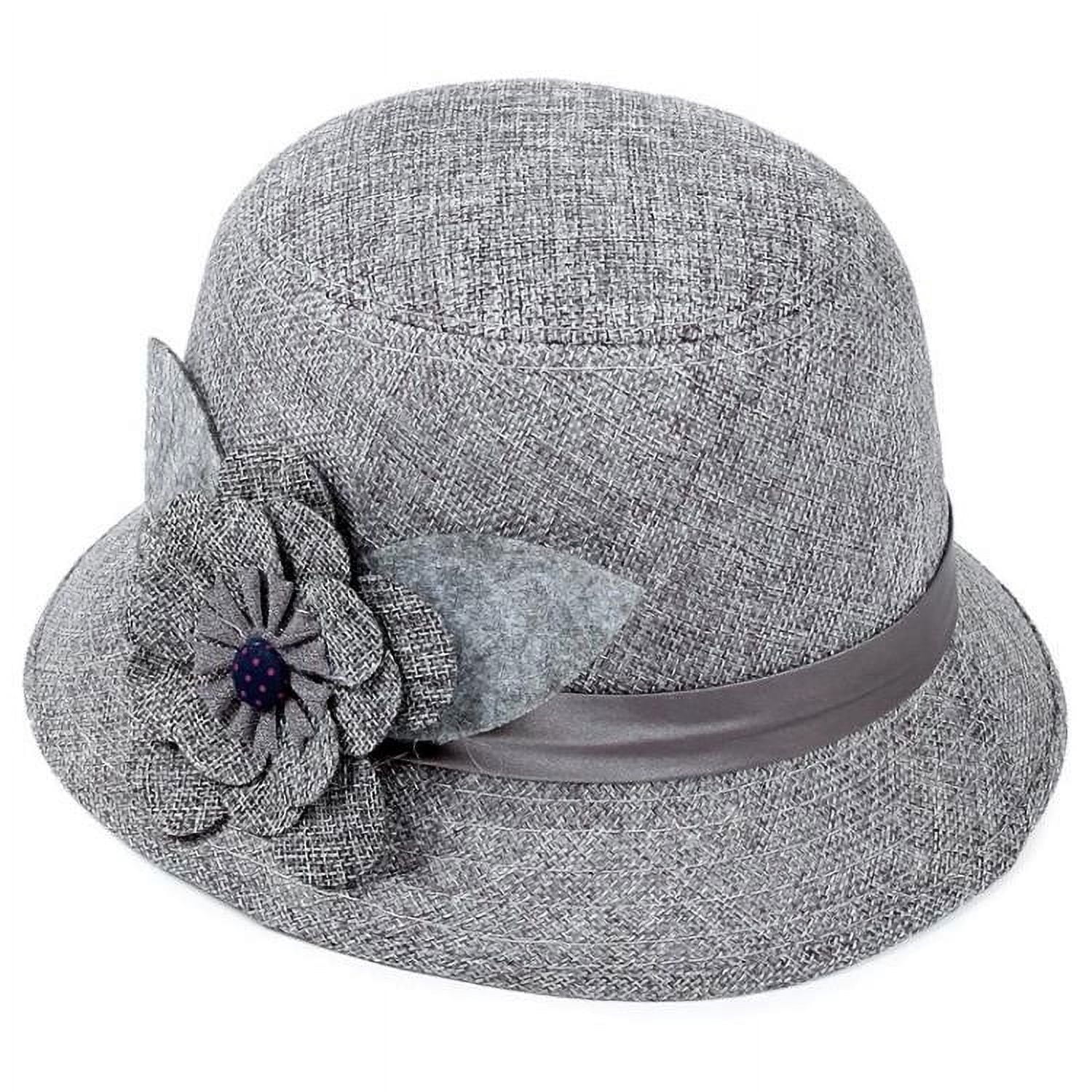 2015 Women Flax Flower Hat Bowler Billycock Cap Hot Headhunter Hat Fade ...