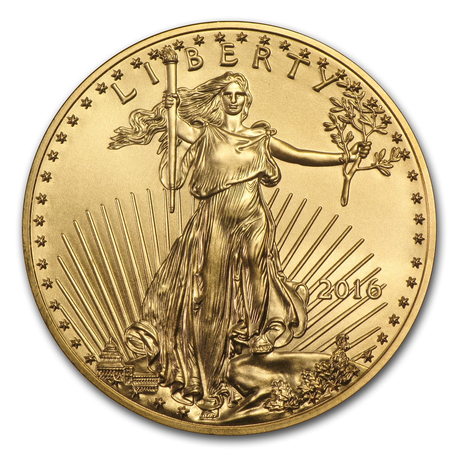 2016 1 oz American Gold Eagle BU - Walmart.com