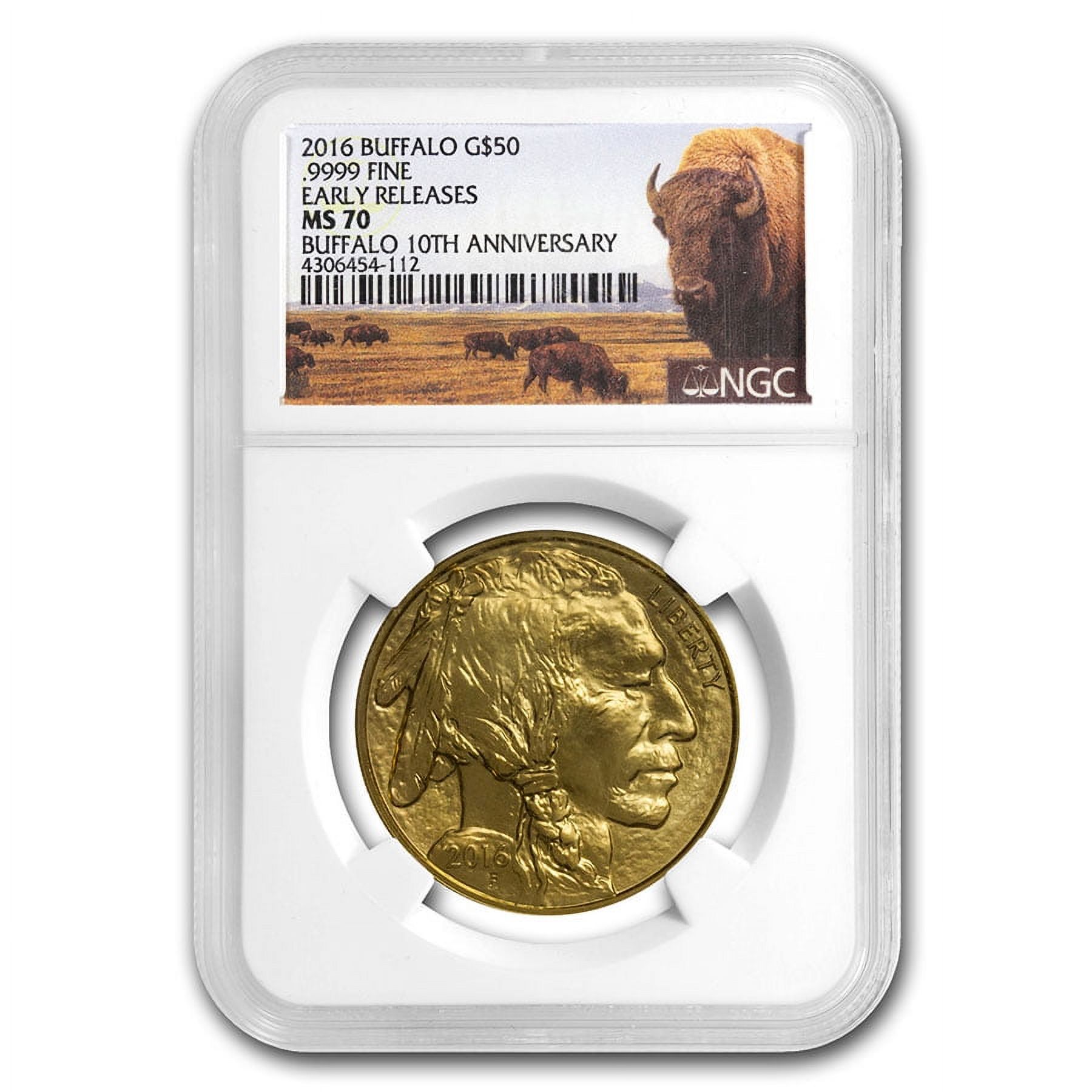 2016 1 oz Gold Buffalo MS-70 NGC (Early Releases, Buffalo Label) - Walmart.com