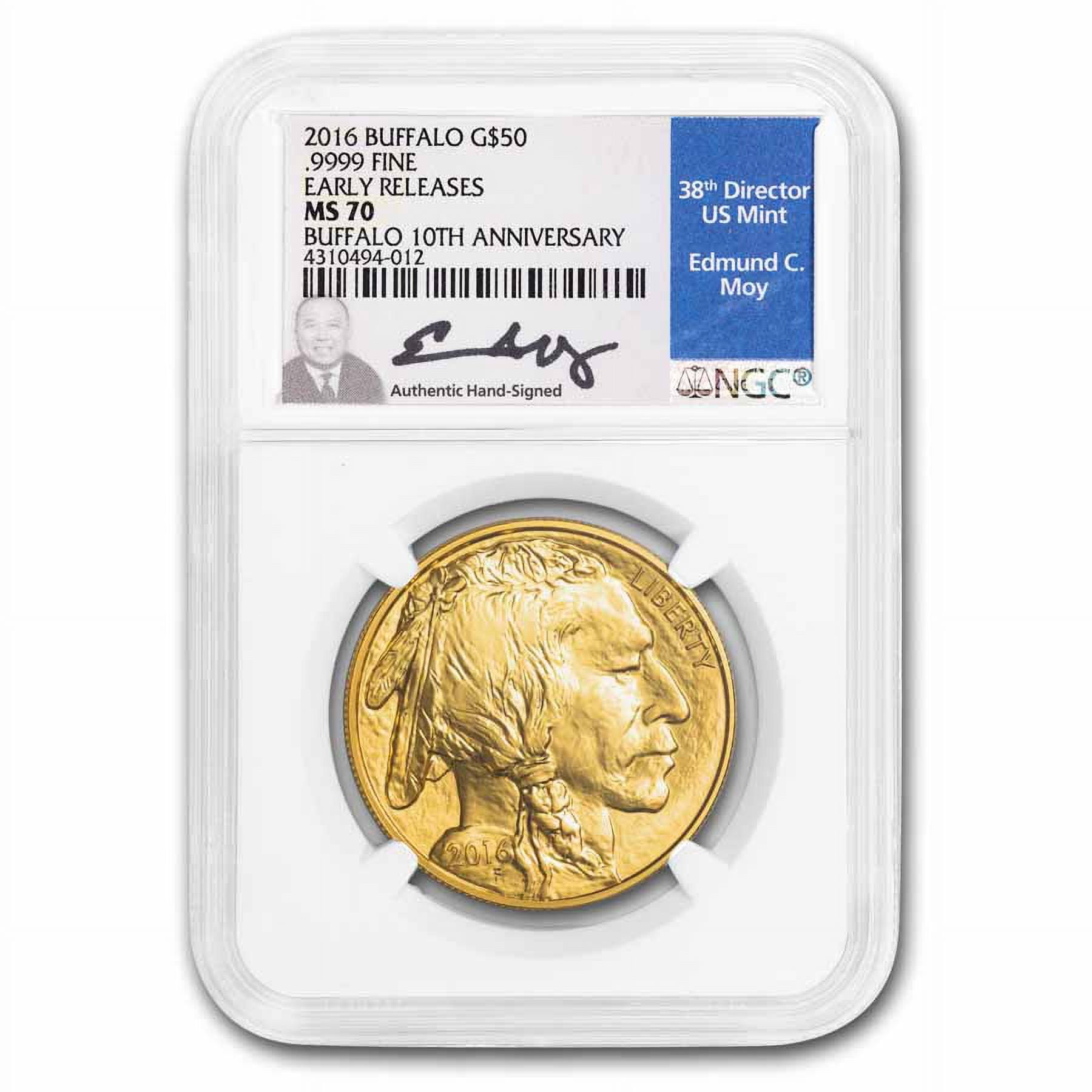 2016 1 oz Gold Buffalo MS-70 NGC (Early Releases, Moy) - Walmart.com
