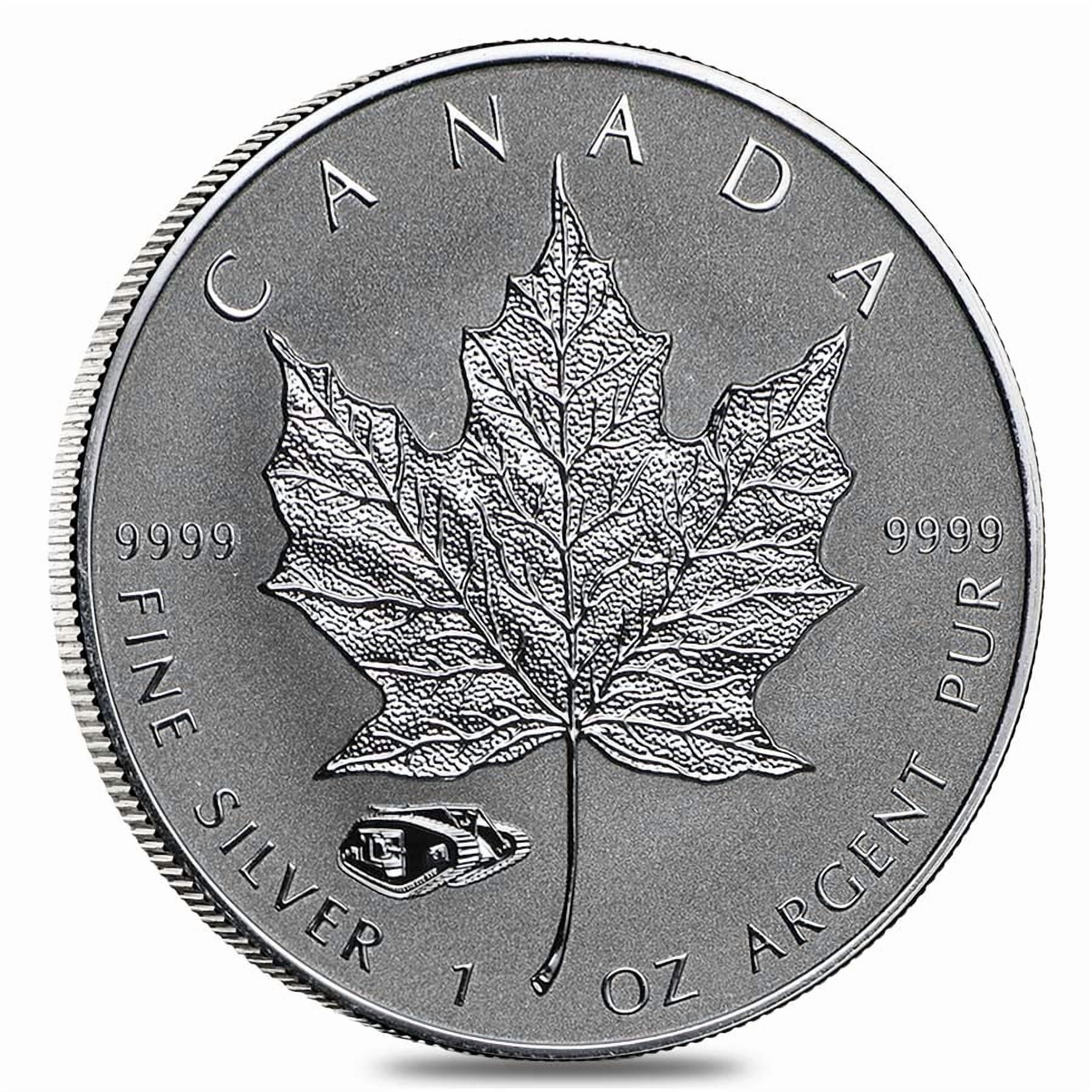 2016 1 oz Silver Canadian Maple Leaf Mark V Tank Privy Reverse Proof $5 ...