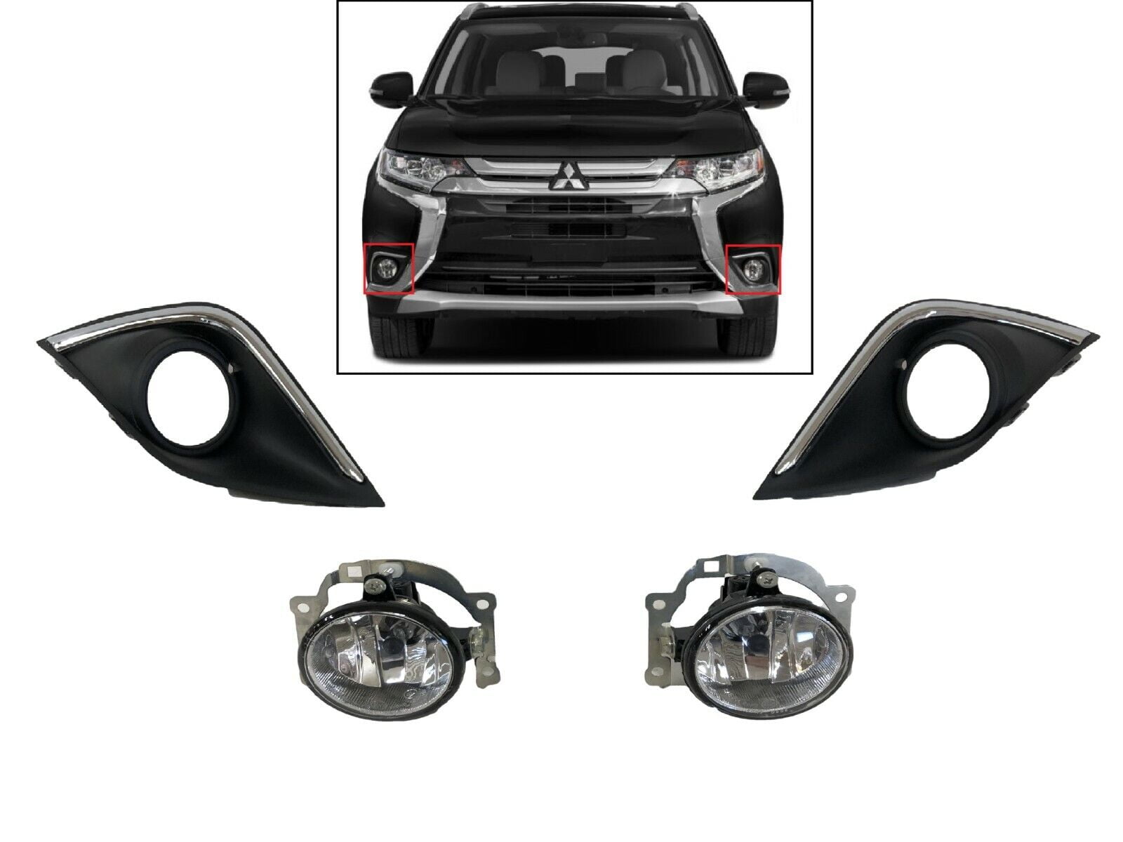 2016 2017 2018 2019 Compatible With Mitsubishi Outlander Front Bumper ...