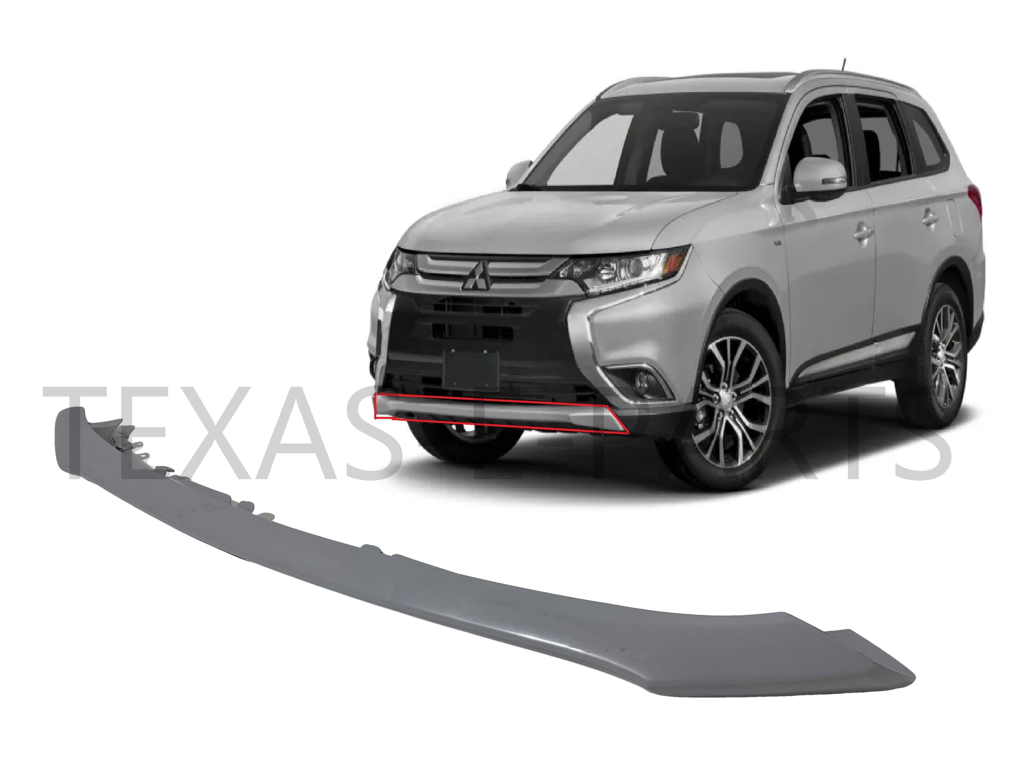 2016 2017 2018 Compatible With Mitsubishi Outlander Front Bumper Lower ...
