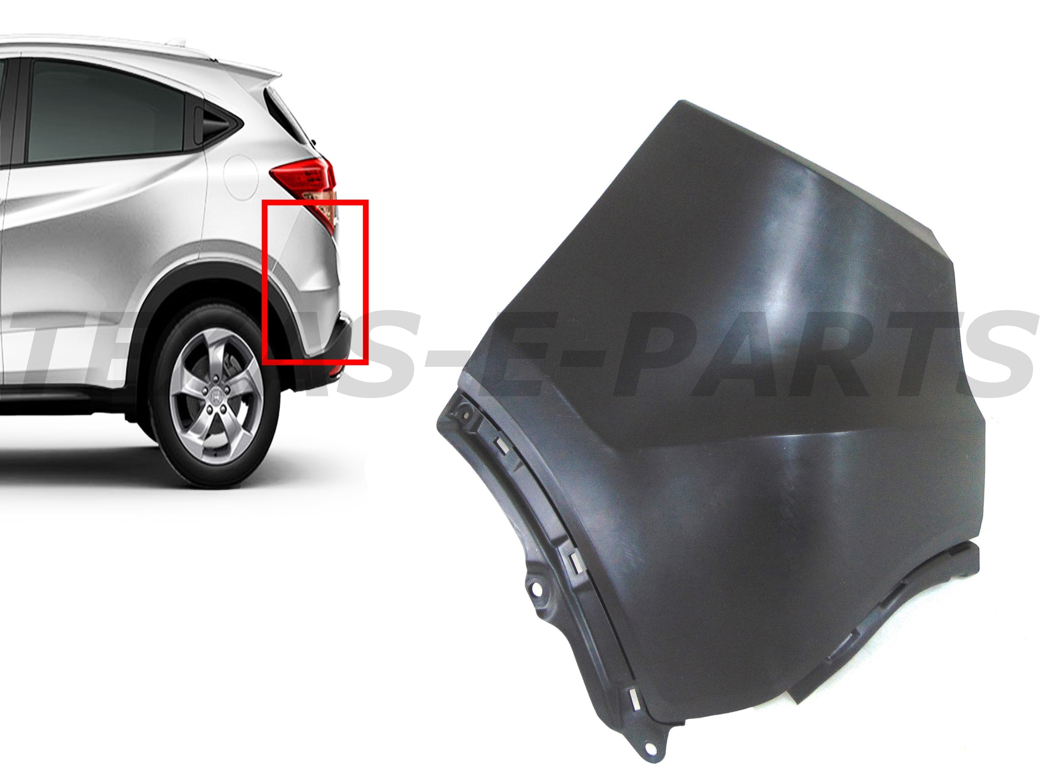 2016 2017 2018 Compatible with Honda HR-V HRV Rear Bumper Side Cover ...